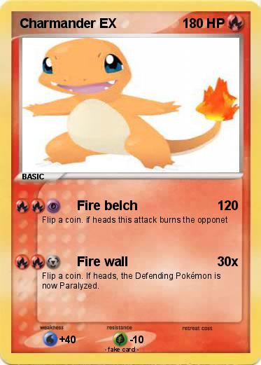 Pokémon Charmander EX 29 29 - Fire belch - My Pokemon Card