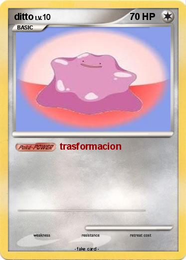 Pokémon ditto 118 118 - trasformacion - My Pokemon Card