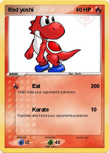 Pokémon Red yoshi 44 44 - Eat - My Pokemon Card