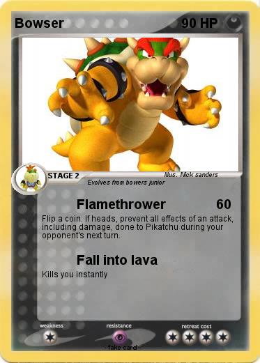 Pokémon Bowser 5254 5254 - Flamethrower - My Pokemon Card