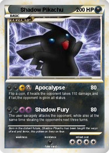 Pokémon Shadow Pikachu 484 484 - Apocalypse - My Pokemon Card