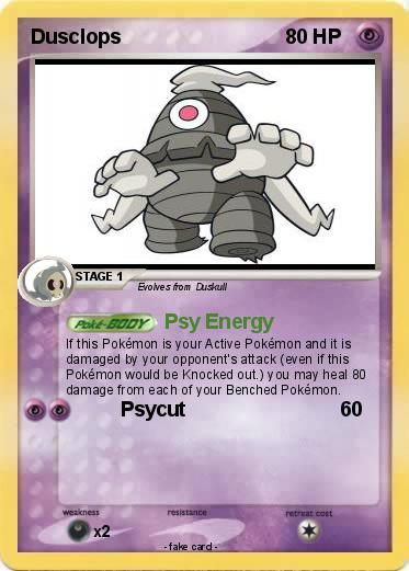 Pokémon Dusclops 33 33 - Psy Energy - My Pokemon Card