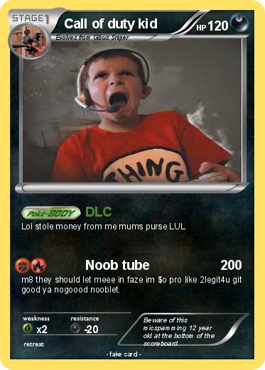 Pokémon Call of duty kid - DLC - My Pokemon Card