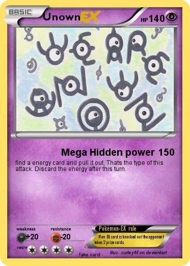 Pokémon Unown 375 375 - Mega Hidden power - My Pokemon Card