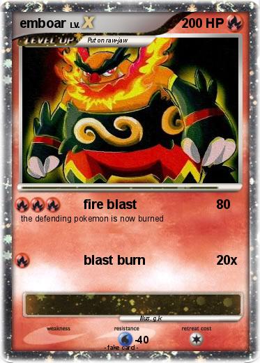Pokémon emboar 407 407 - fire blast - My Pokemon Card