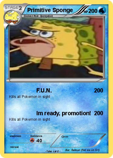 Pokémon Primitive Sponge 1 1 - F.U.N. - My Pokemon Card