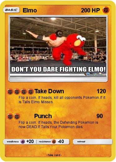 Pokémon Elmo 1210 1210 - Take Down - My Pokemon Card