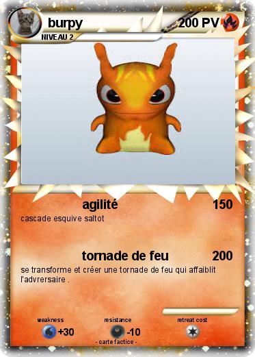 Pokémon burpy 80 80 - agilité - Ma carte Pokémon