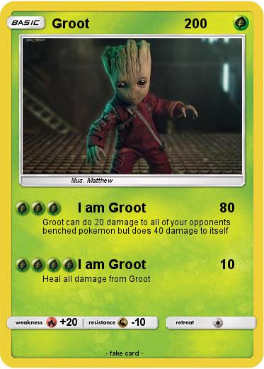 Pokémon Groot 159 159 - I am Groot - My Pokemon Card