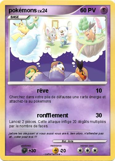 Pokémon pokemons 24 24 - rêve - Ma carte Pokémon