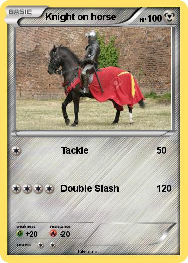 Pokémon Knight on horse 1 1 - Tackle - My Pokemon Card