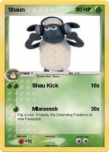 Pokémon Shaun 26 26 - Shau Kick - My Pokemon Card
