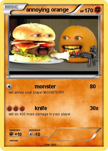 Pokémon annoying orange 1976 1976 - monster - My Pokemon Card
