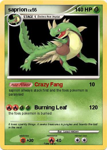 Pokémon saprion - Crazy Fang - My Pokemon Card