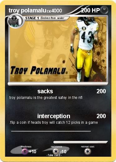 Pokémon troy polamalu 12 12 - sacks - My Pokemon Card