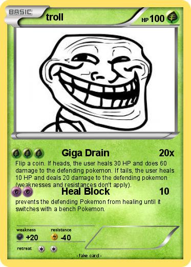 Pokémon troll 2562 2562 - Giga Drain - My Pokemon Card