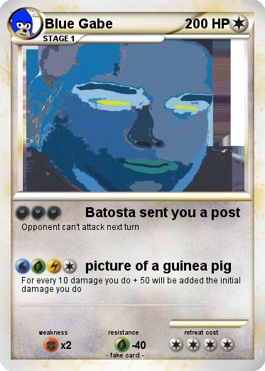 Pokémon Blue Gabe - Batosta sent you a post - My Pokemon Card