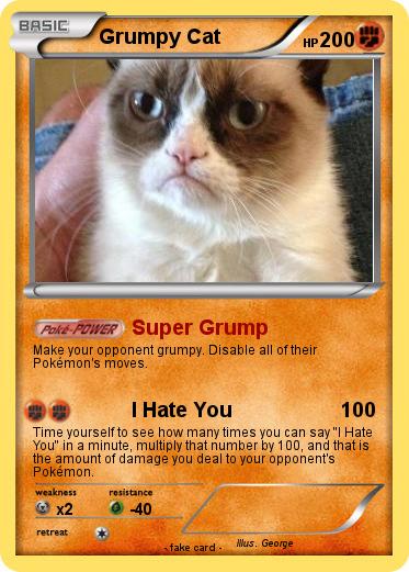 Pokémon Grumpy Cat 1097 1097 - Super Grump - My Pokemon Card