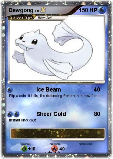 Pokémon Dewgong 6 6 - Ice Beam - My Pokemon Card