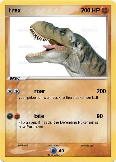 Pokémon t rex 554 554 - roar - My Pokemon Card