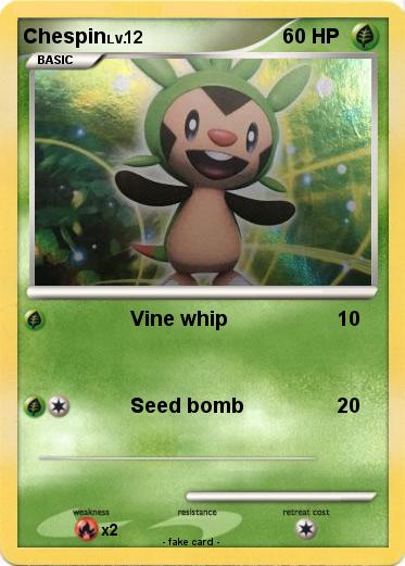 Pokémon Chespin 563 563 - Vine whip - My Pokemon Card