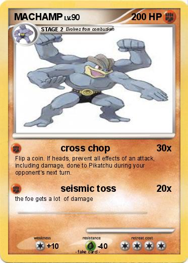 Pokémon MACHAMP 230 230 - cross chop - My Pokemon Card