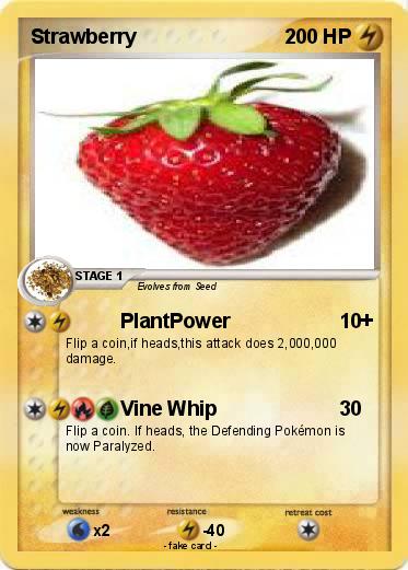 Pokémon Strawberry 75 75 - PlantPower - My Pokemon Card