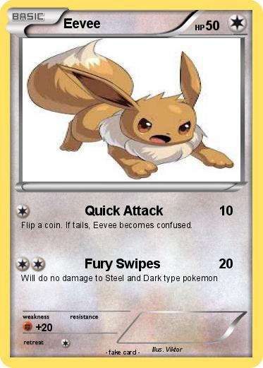 Pokémon Eevee 947 947 - Quick Attack - My Pokemon Card
