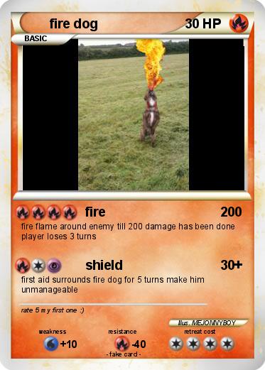 Pokémon fire dog 35 35 - fire - My Pokemon Card
