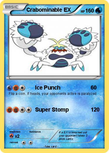 Pokémon Crabominable EX - Ice Punch - My Pokemon Card