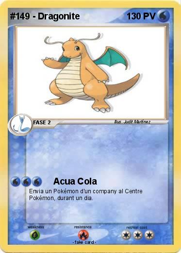 Pokémon 149 Dragonite - Acua Cola - Mi carta pokémon