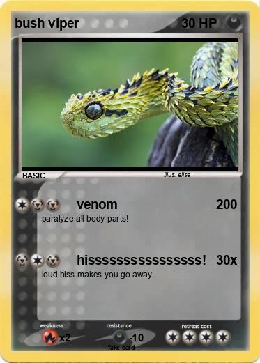 Pokémon bush viper 2 2 - venom - My Pokemon Card