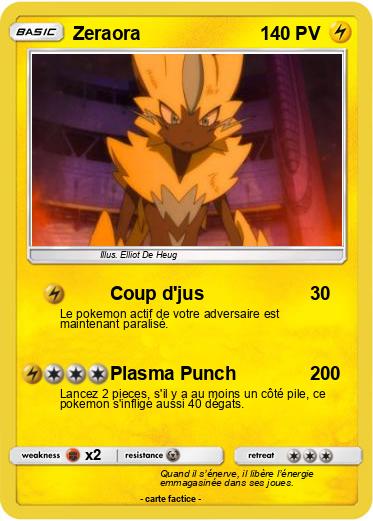 Pokémon Zeraora 288 288 - Coup d'jus - Ma carte Pokémon