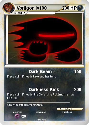 Pokémon Vortigon lv100 - Dark Beam - My Pokemon Card