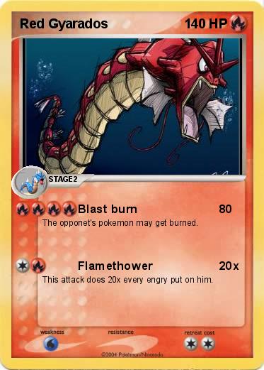 Pokémon Red Gyarados 23 23 - Blast burn - My Pokemon Card