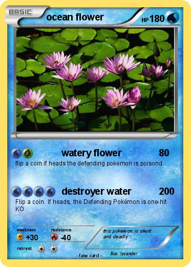 Pokémon ocean flower - watery flower - My Pokemon Card