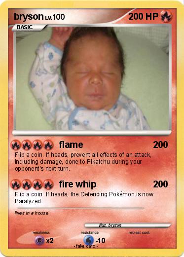 Pokémon bryson 26 26 - flame - My Pokemon Card