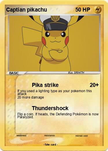 Pokémon Captian pikachu - Pika strike - My Pokemon Card