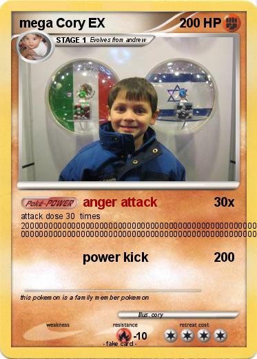 Pokémon mega Cory EX - anger attack - My Pokemon Card