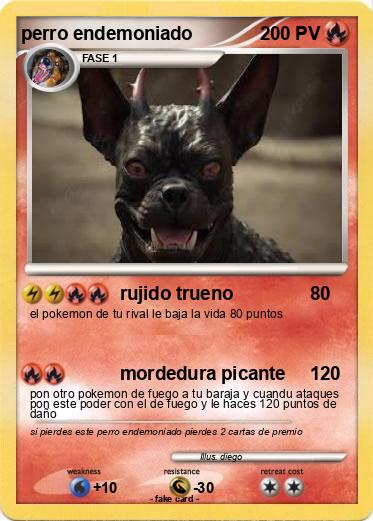 Pokémon perro endemoniado - rujido trueno - Mi carta pokémon