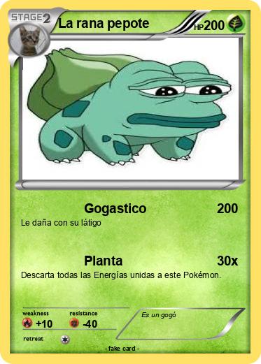 Pokémon La rana pepote - Gogastico - Mi carta pokémon