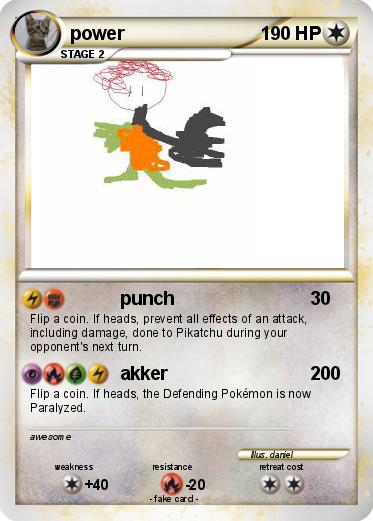 Pokémon power 705 705 - punch - My Pokemon Card