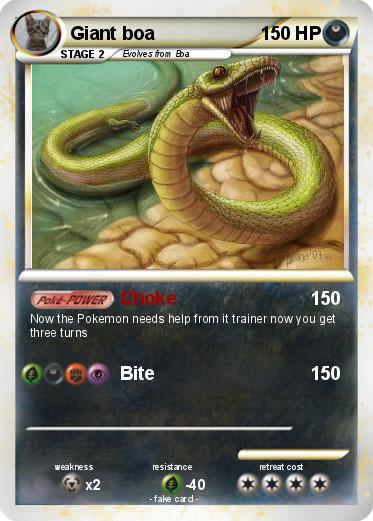 Pokémon Giant boa 1 1 - Choke - My Pokemon Card