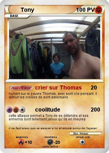 Pokémon Tony 952 952 - crier sur Thomas - Ma carte Pokémon