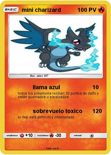 Pokémon mini charizard 2 2 - llama azul - Mi carta pokémon