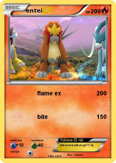 Pokémon entei 2234 2234 - flame ex - My Pokemon Card