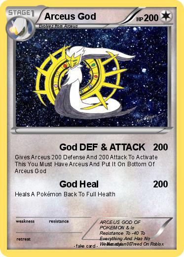 Pokémon Arceus God 32 32 - God DEF & ATTACK - My Pokemon Card