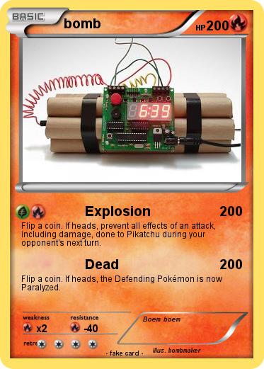 Pokémon bomb 760 760 - Explosion - My Pokemon Card