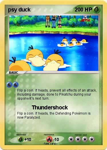Pokémon psy duck 7 7 - Thundershock - My Pokemon Card