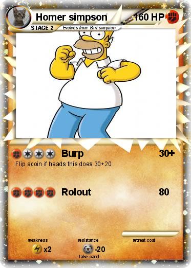 Pokémon Homer simpson 432 432 - Burp - My Pokemon Card